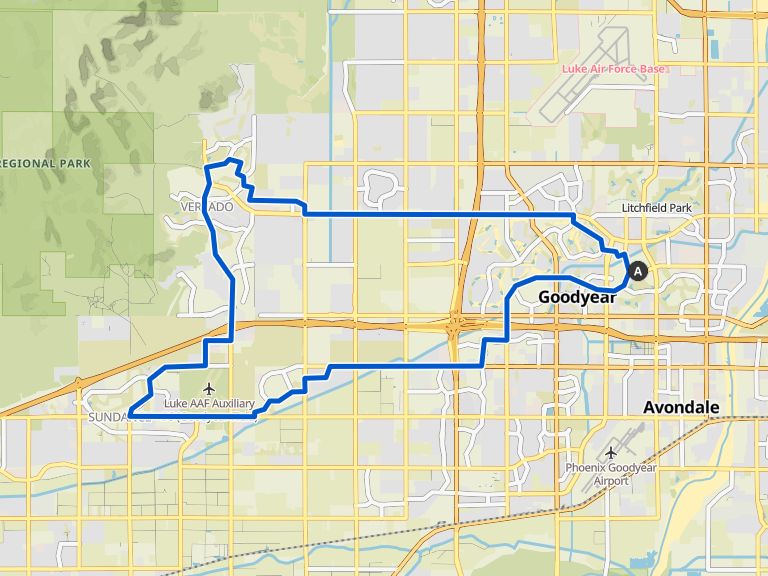Boucle d'Avondale à Verrado | Vélo de route | Komoot